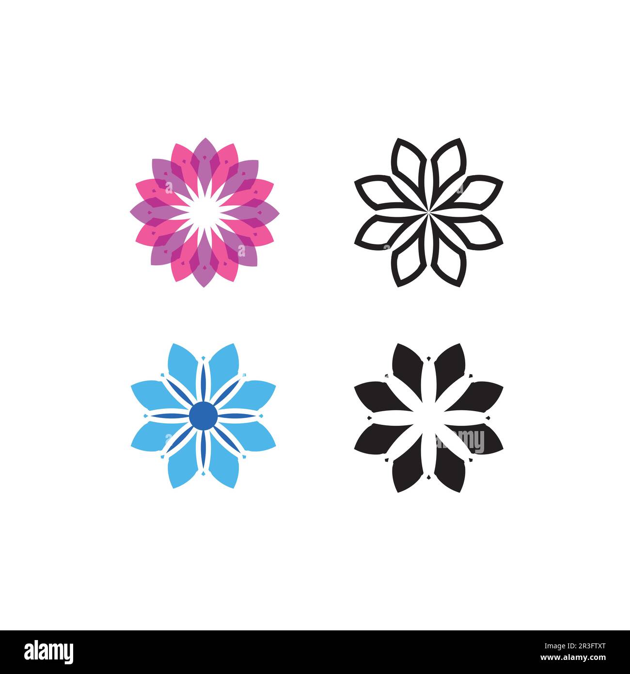 Lotus flower icon illustration Stock Vector Images - Alamy