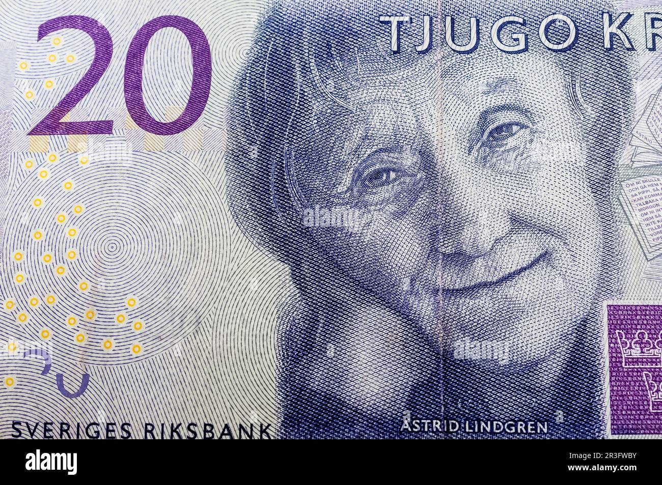 20 Swedish kronor - Astrid Lindgren Stock Photo - Alamy