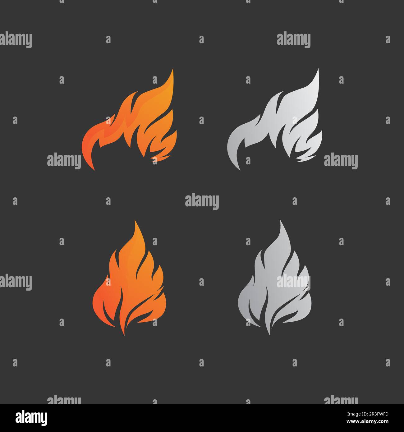 fire logo and icon, hot flaming element Vector flame illustration ...