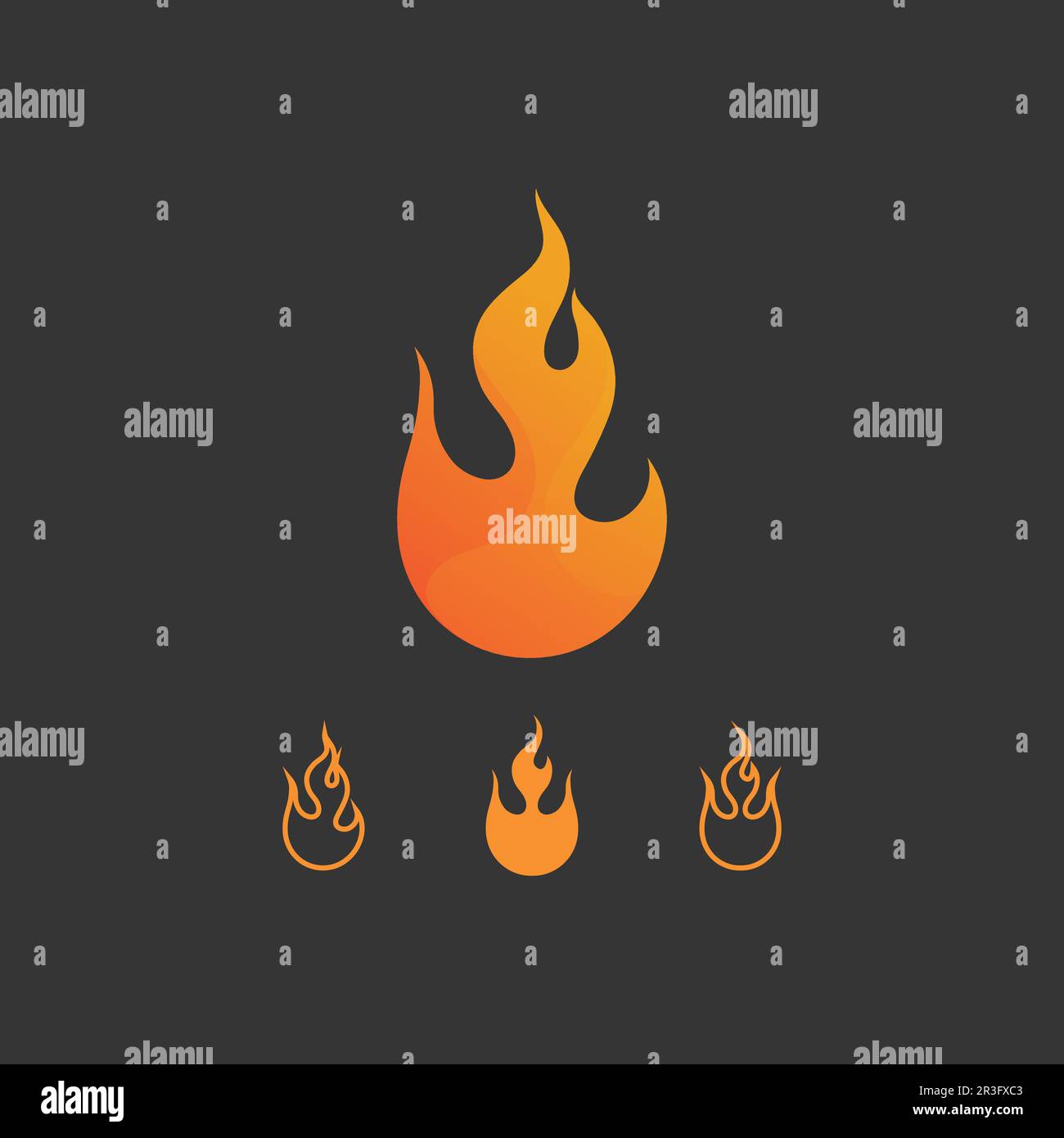 fire logo and icon, hot flaming element Vector flame illustration ...