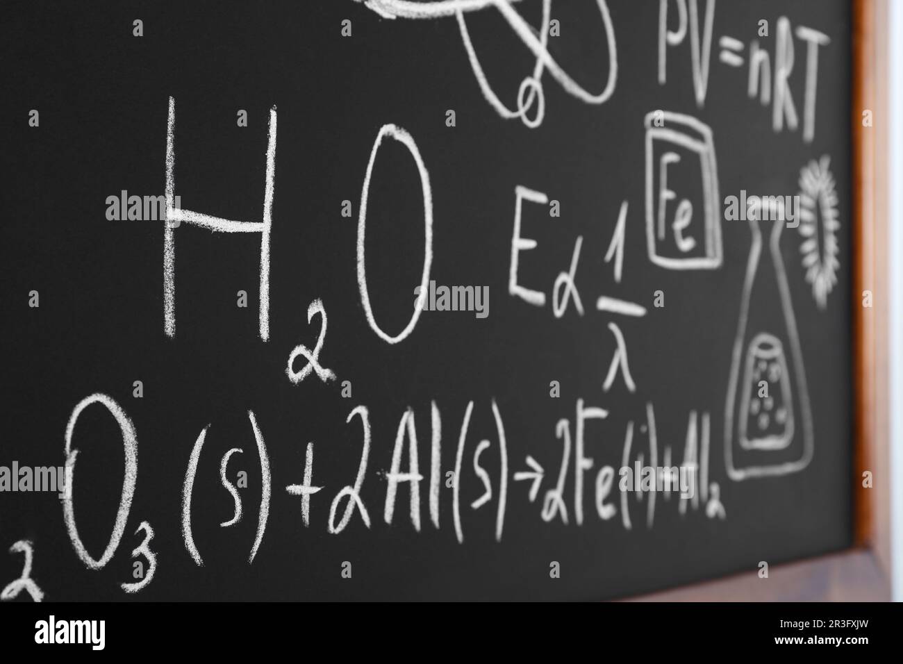 Blackboard chalk written chemical formula hi-res stock photography and ...
