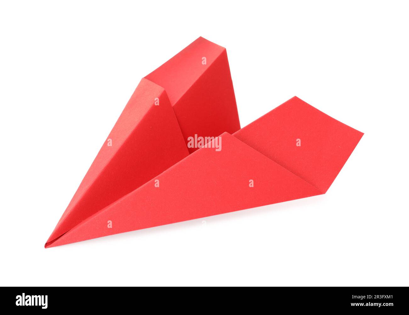 Handmade red paper plane isolated on white Stock Photo - Alamy