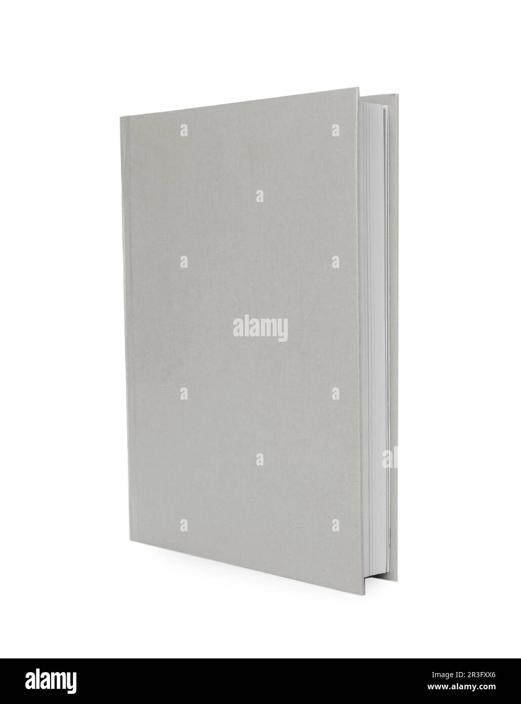 Closed book with grey hard cover isolated on white Stock Photo - Alamy