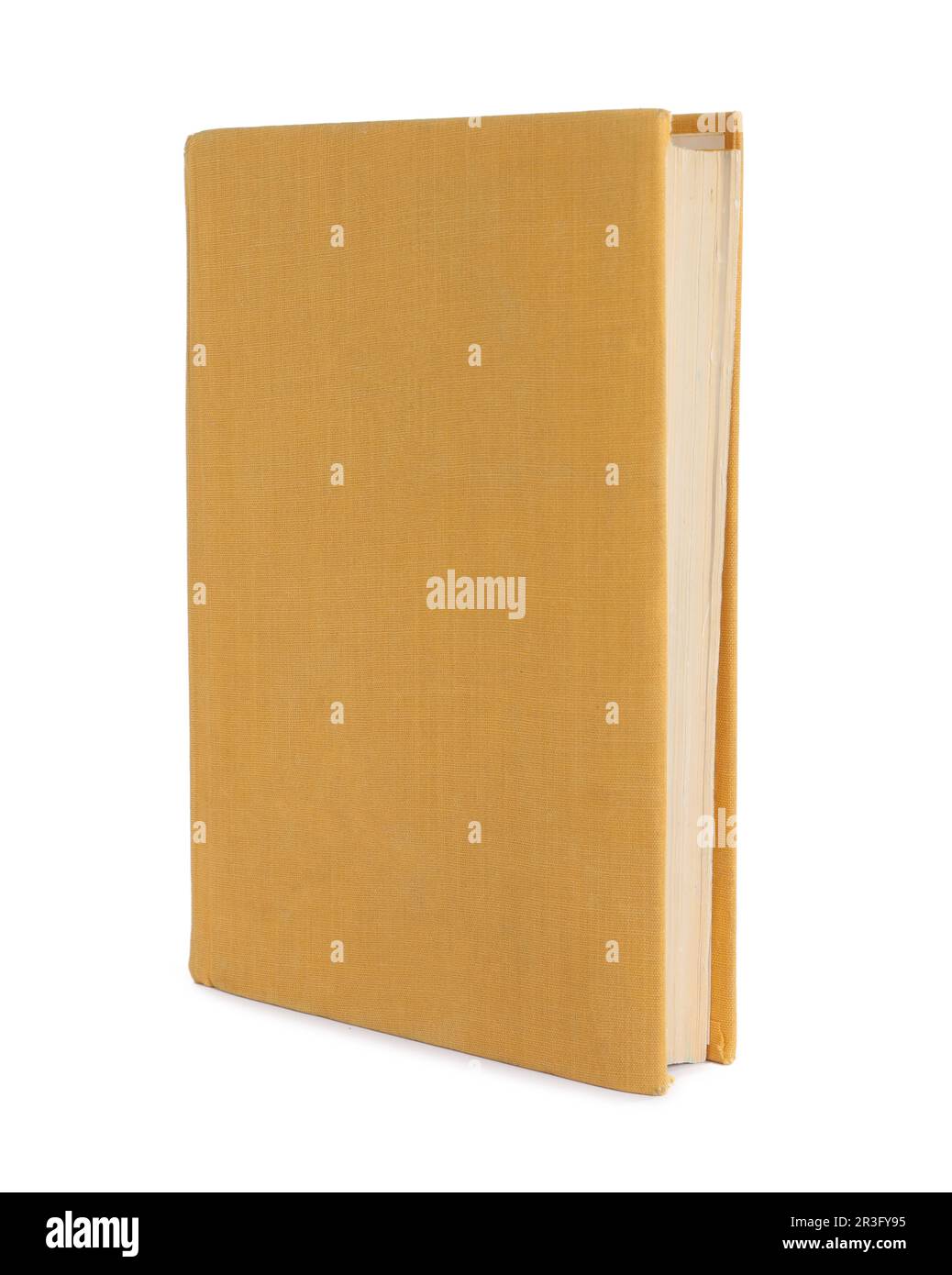 Closed old hardcover book isolated on white Stock Photo - Alamy