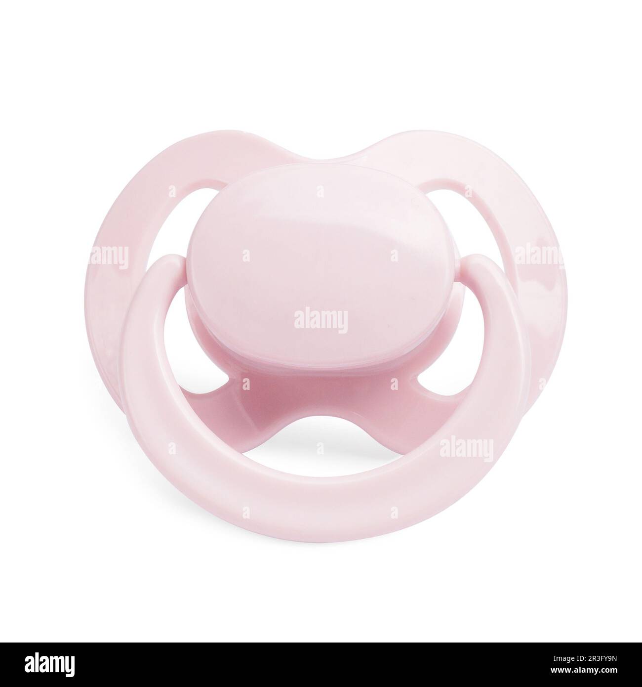 New pink baby pacifier isolated on white Stock Photo - Alamy