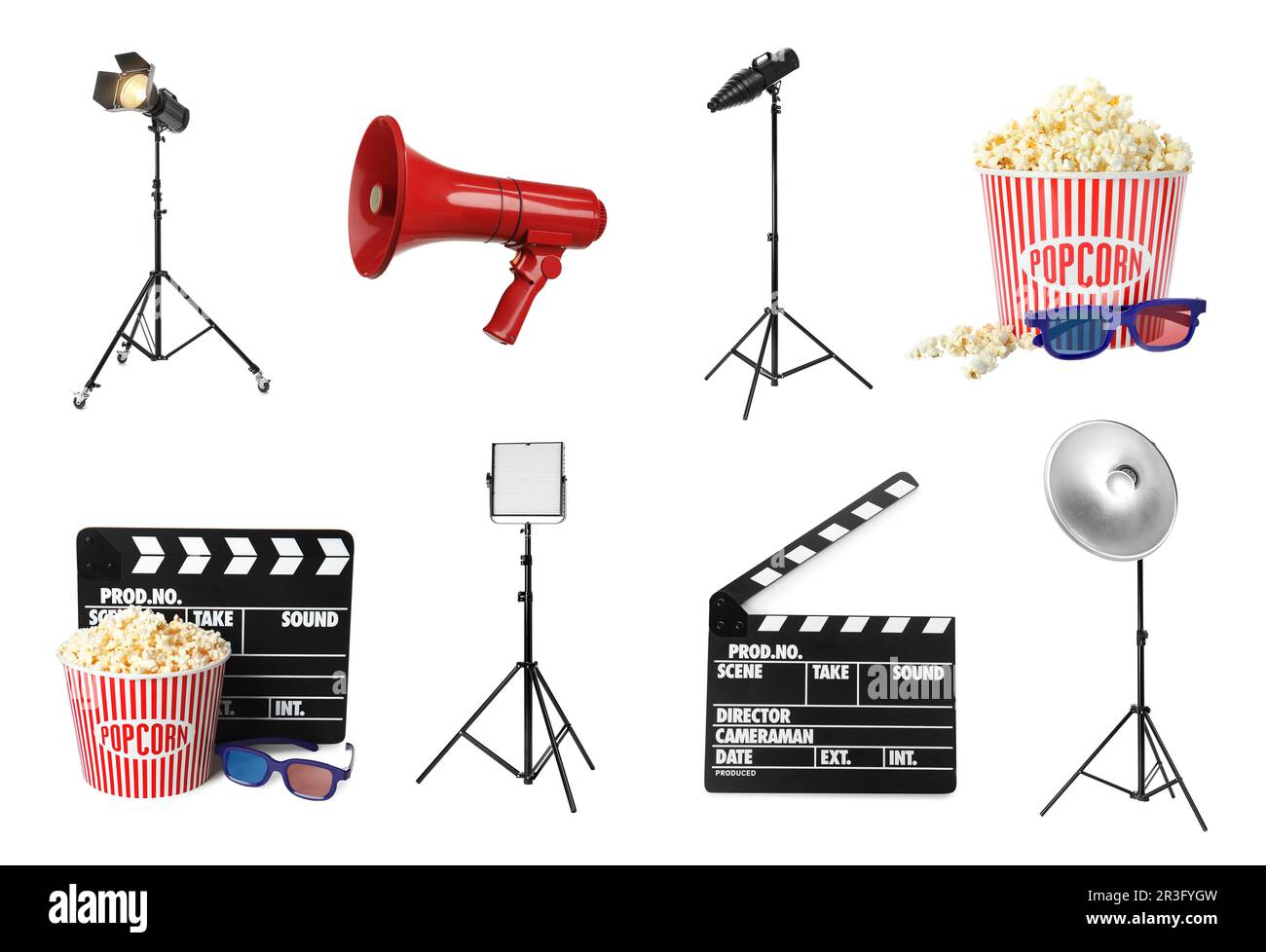 Clapboard filmmaking equipment Cut Out Stock Images & Pictures - Alamy