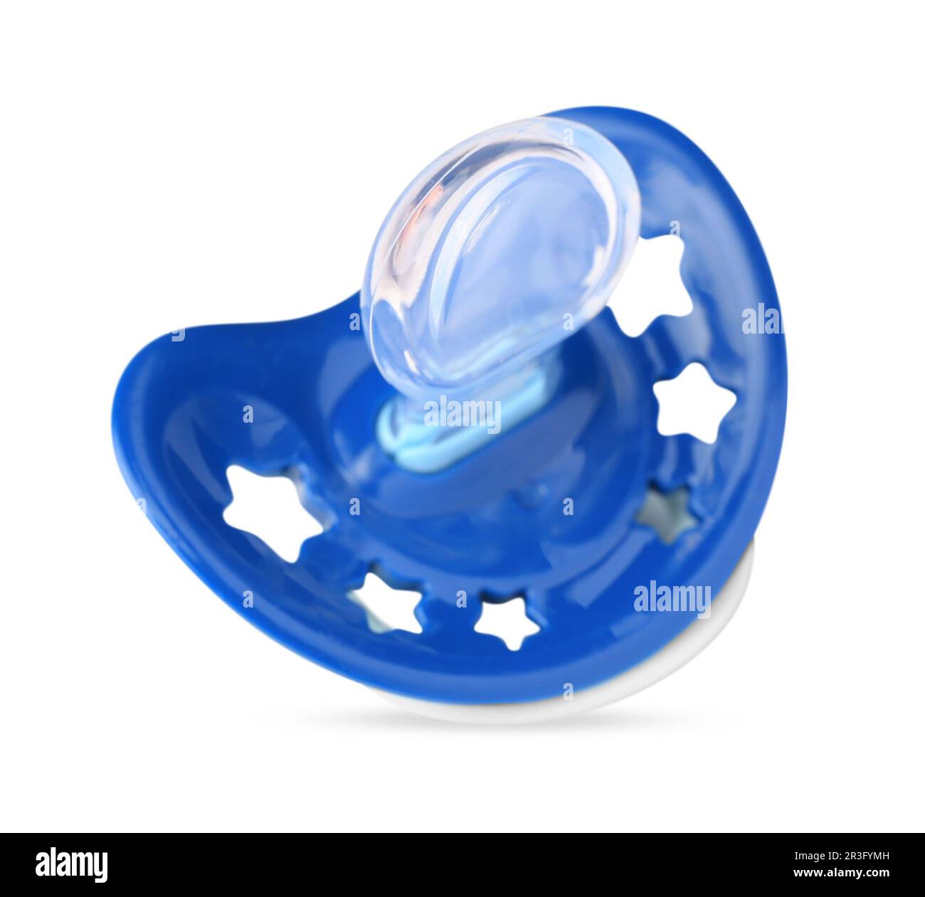One blue baby pacifier isolated on white Stock Photo - Alamy