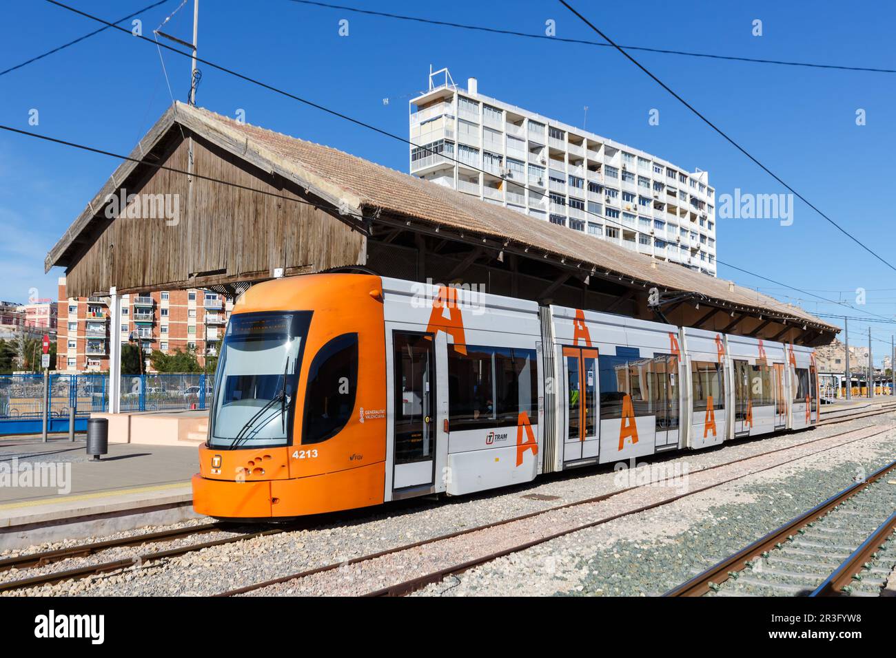 Modern Bombardier Flexity Outlook light rail system of Tram Alacant ...