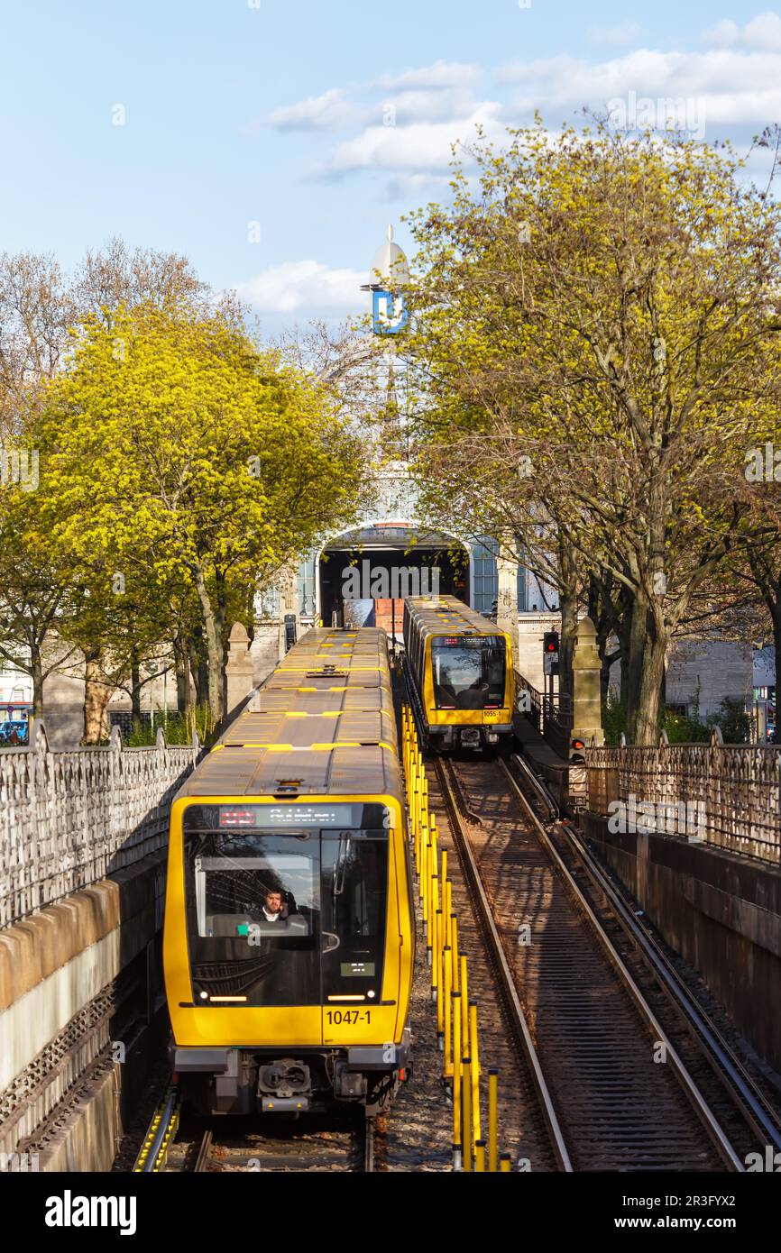 Berlin Metro train IK series trains portrait format at Nollendorfplatz ...