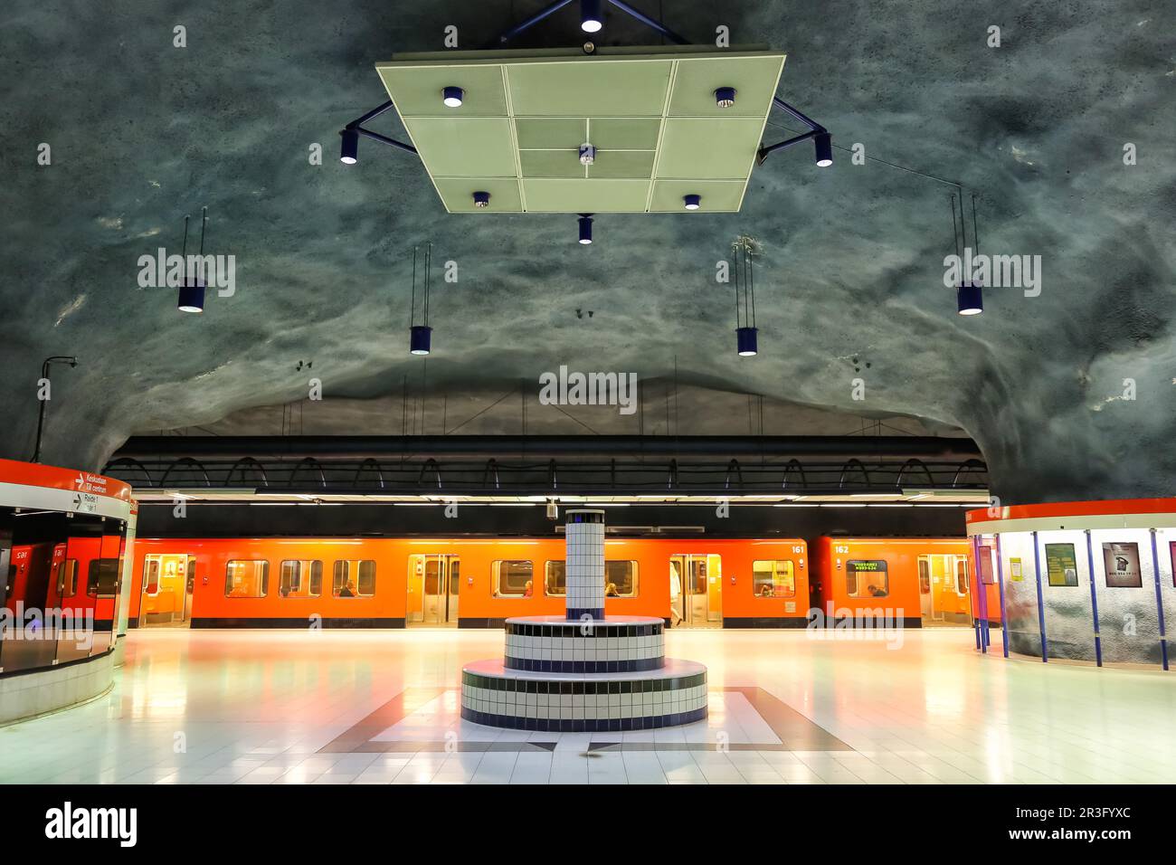 Helsinki Metro metro station Ruoholahti station in Finland Stock Photo ...