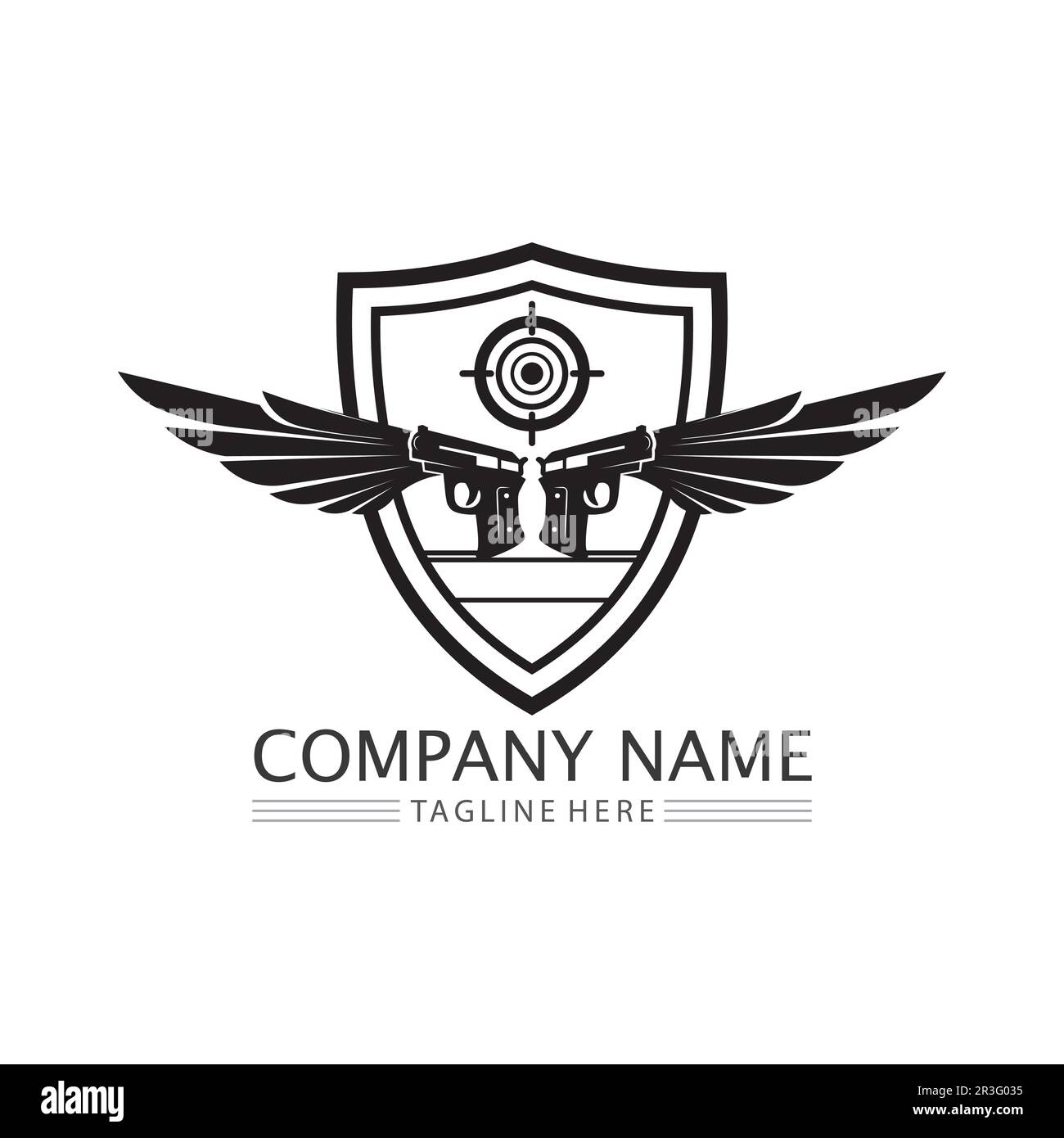 Gun logo and Army soldier sniper shot vector Design Illustration ...