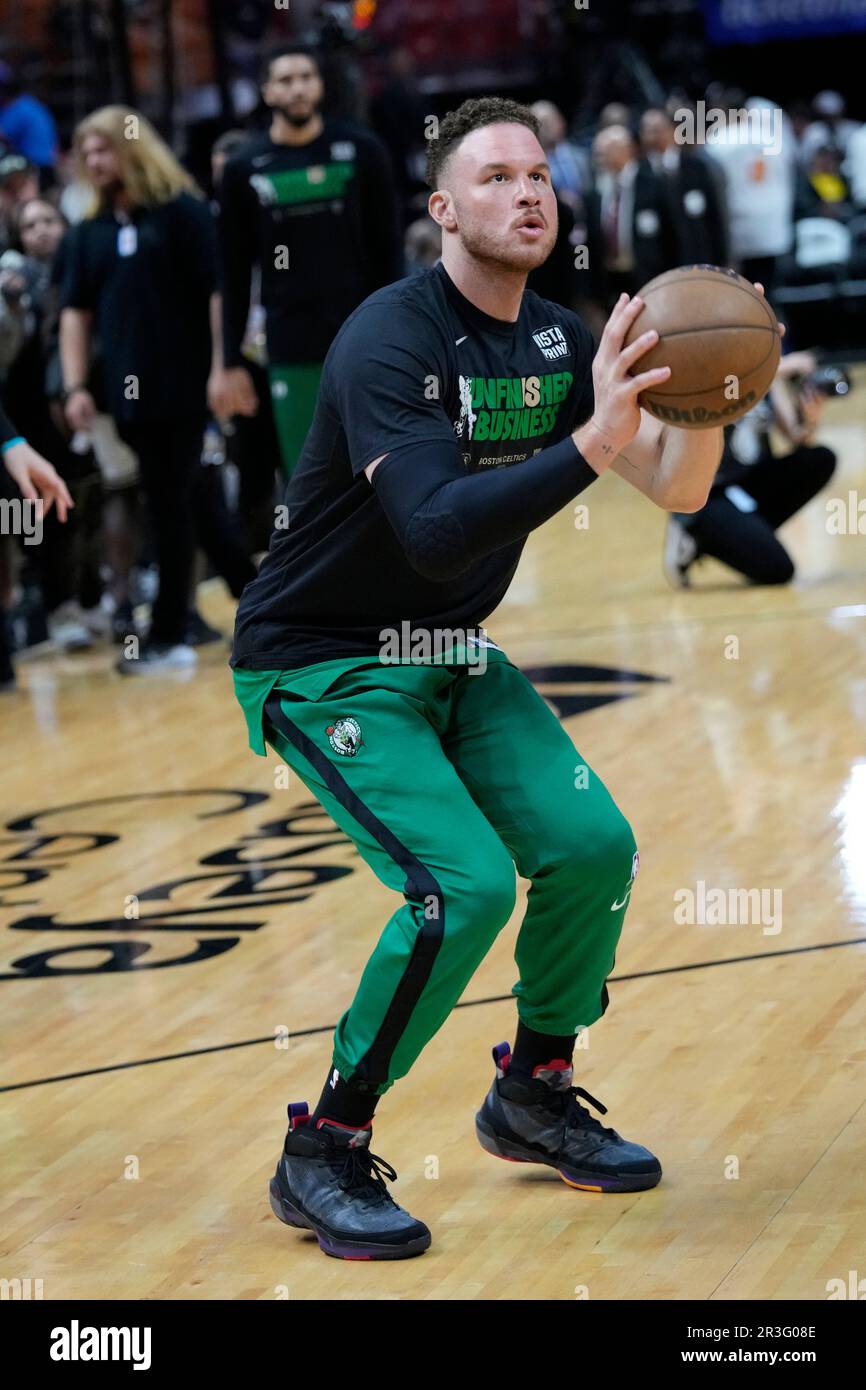 Boston Celtics forward Blake Griffin (91) warms up before Game 4 of the ...