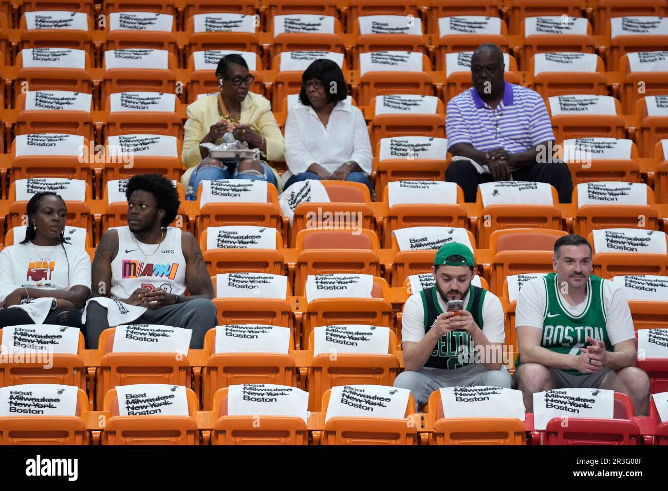 Miami Heat and Boston Celtics fans wait for Game 4 of the NBA ...