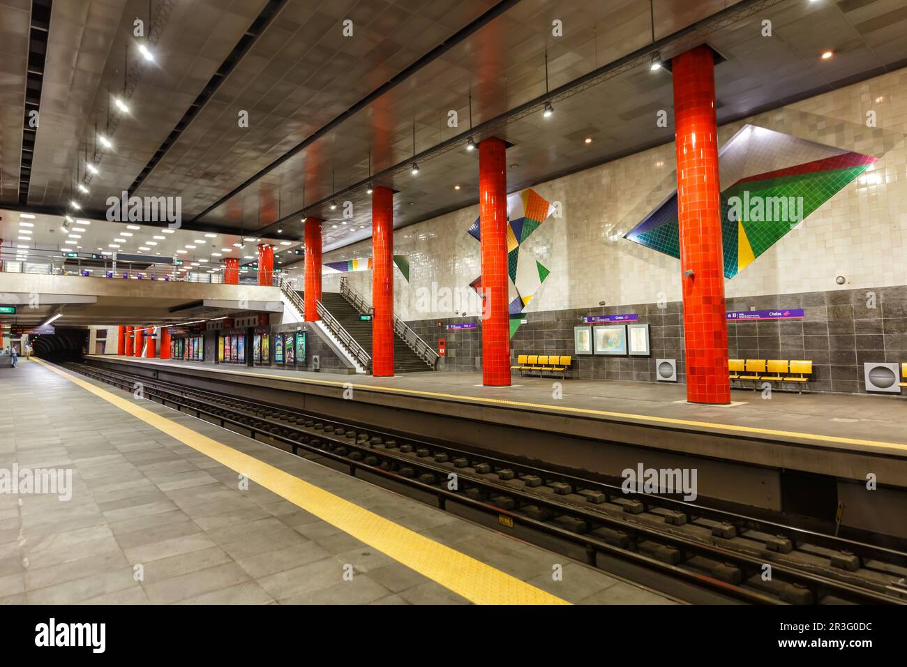 Lisbon Metro Lisboa subway station stop Chelas station in Portugal ...