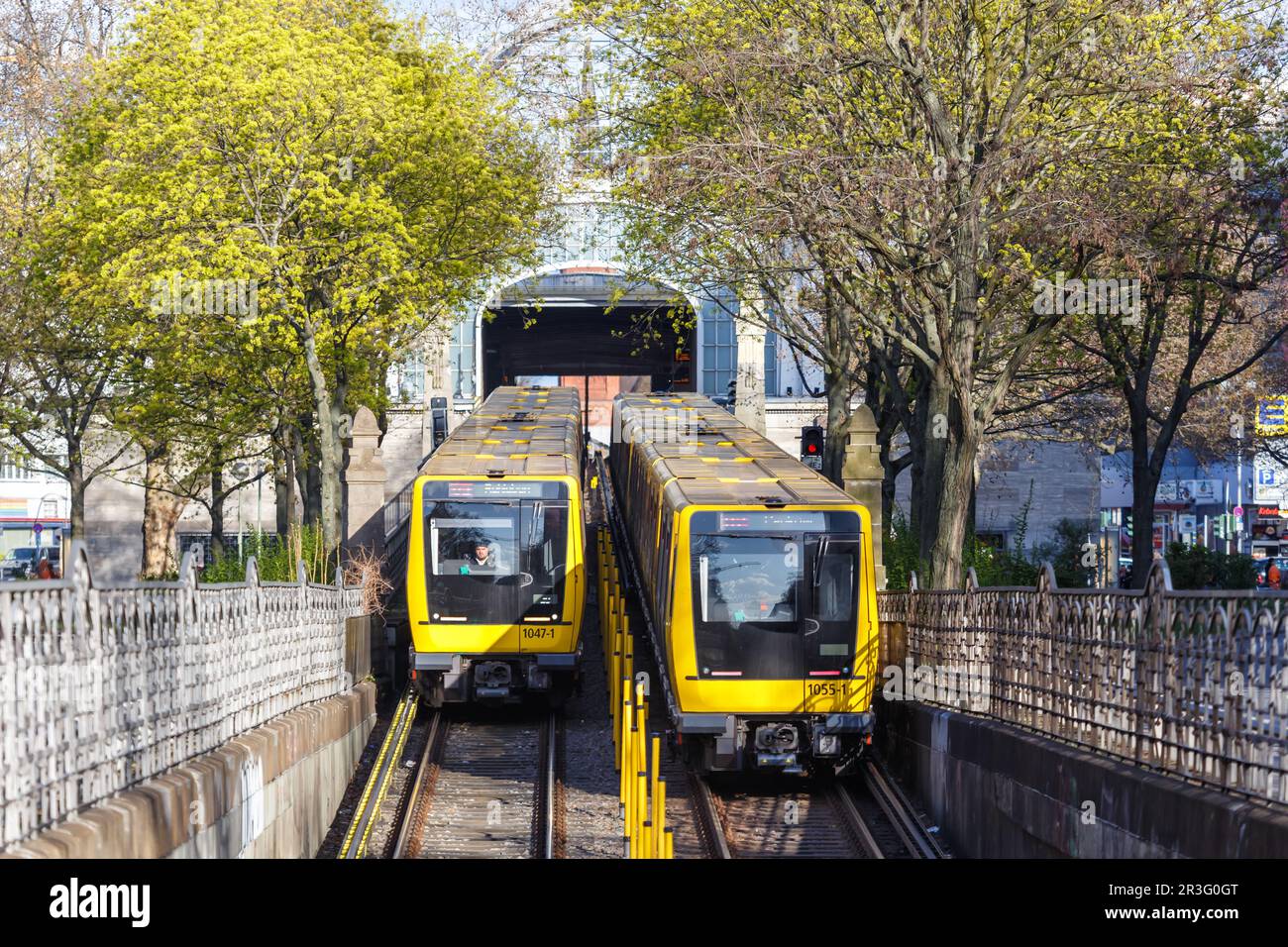 Berlin Metro train IK series trains at Nollendorfplatz in Germany Stock ...