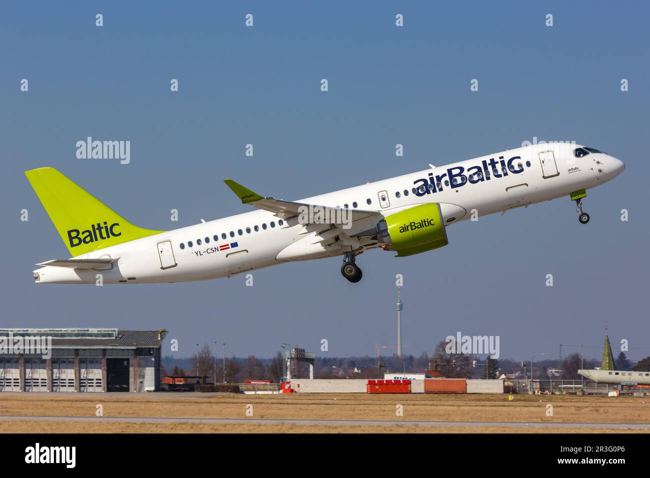 Air baltic airbus a220 300 aircraft hi-res stock photography and images ...