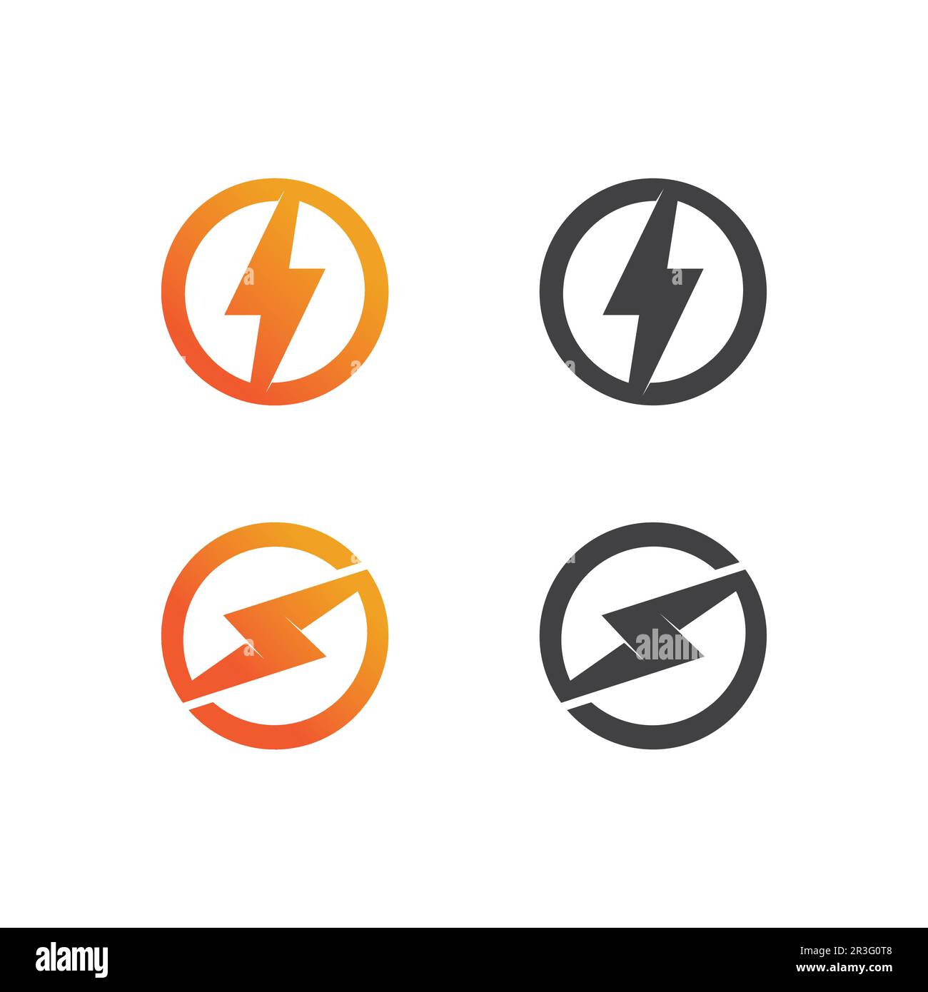 the power vector, flash ogo and thunderbolt and icon electricity ...