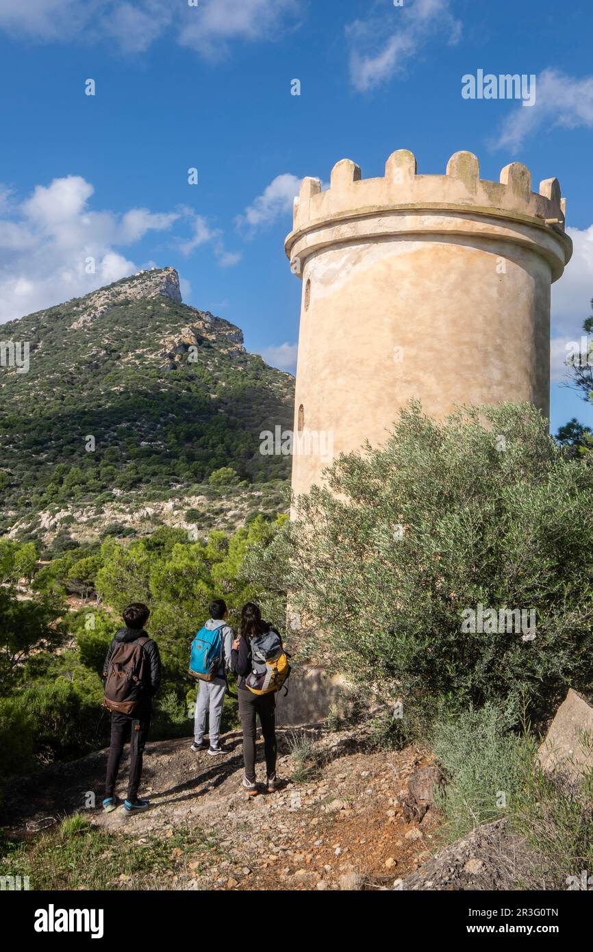 tower-shaped dovecote, Na Miranda, Sa Dragonera natural park, Mallorca ...