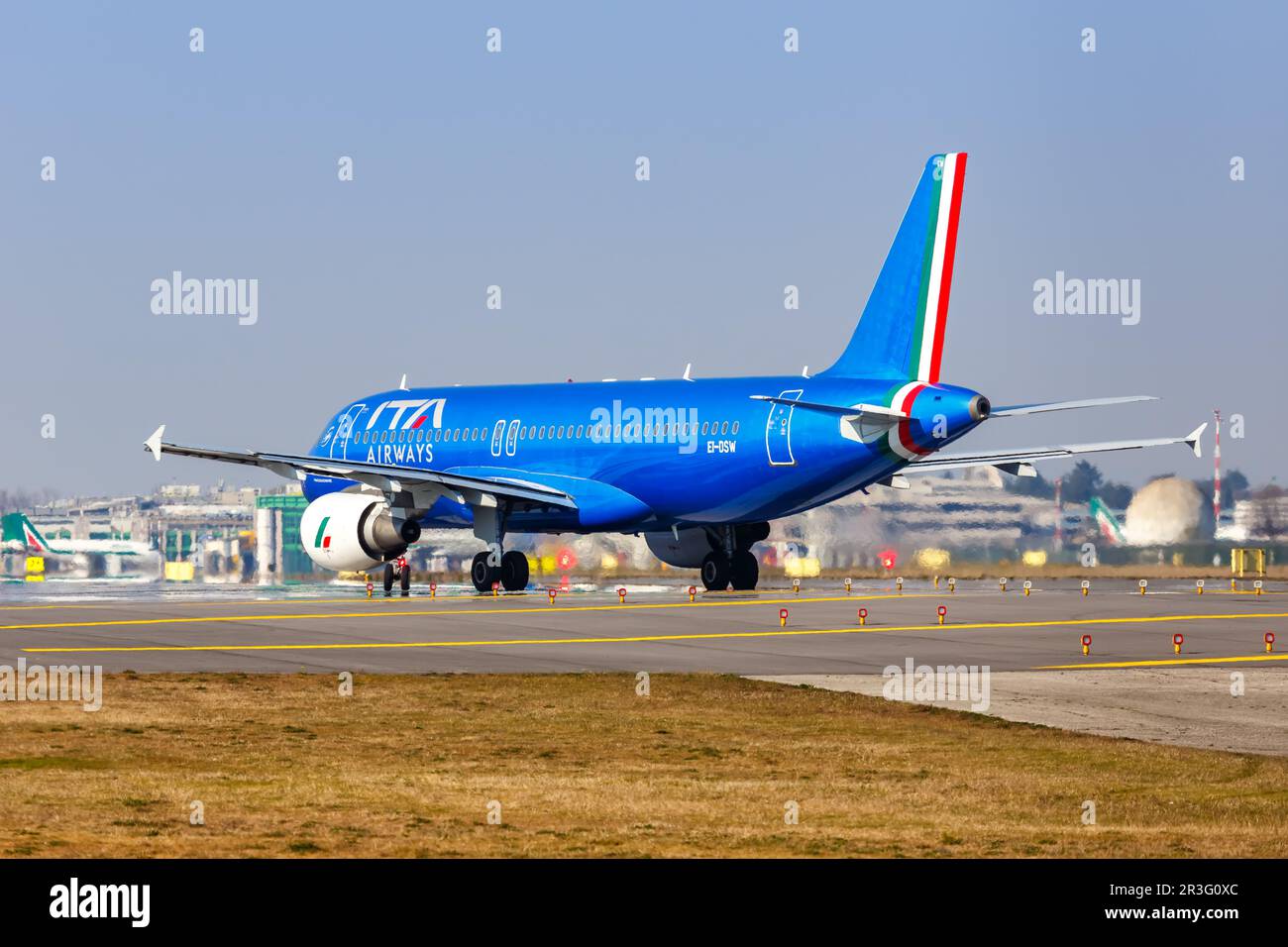 ITA Airways Airbus A320 aircraft Milan Linate Airport in Italy Stock ...