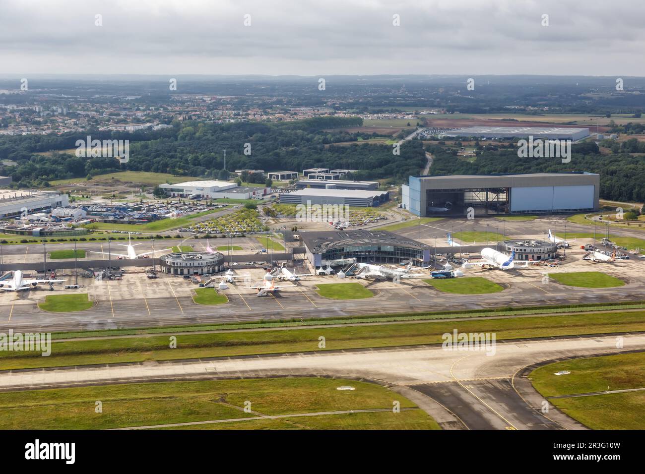 Airbus headquarters at Toulouse airport in France aerial view Stock ...