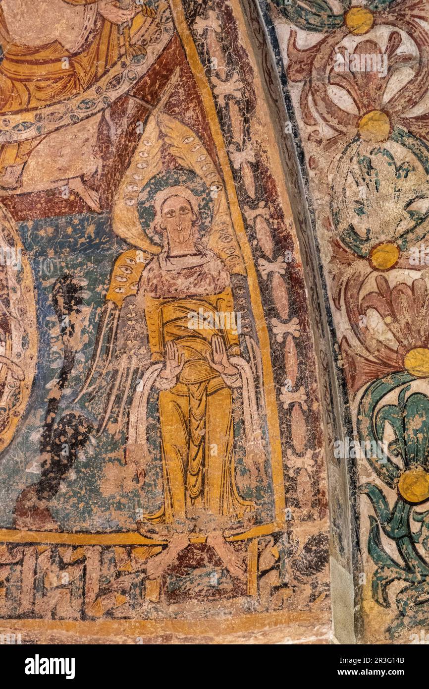 mural paintings of Ruesta, 12th century, fresco torn and transferred to ...