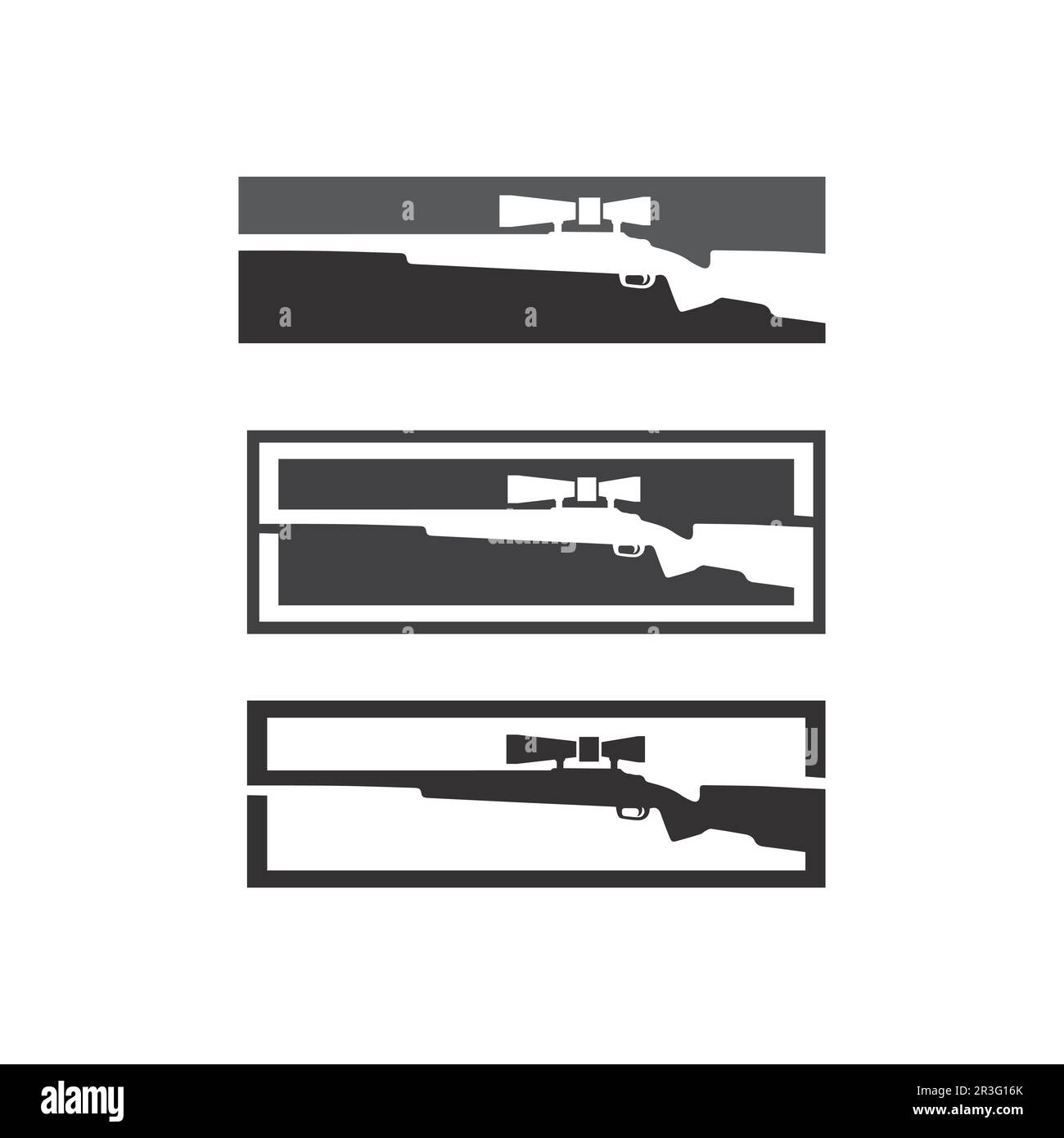 Gun logo and Army soldier sniper shot vector Design Illustration ...