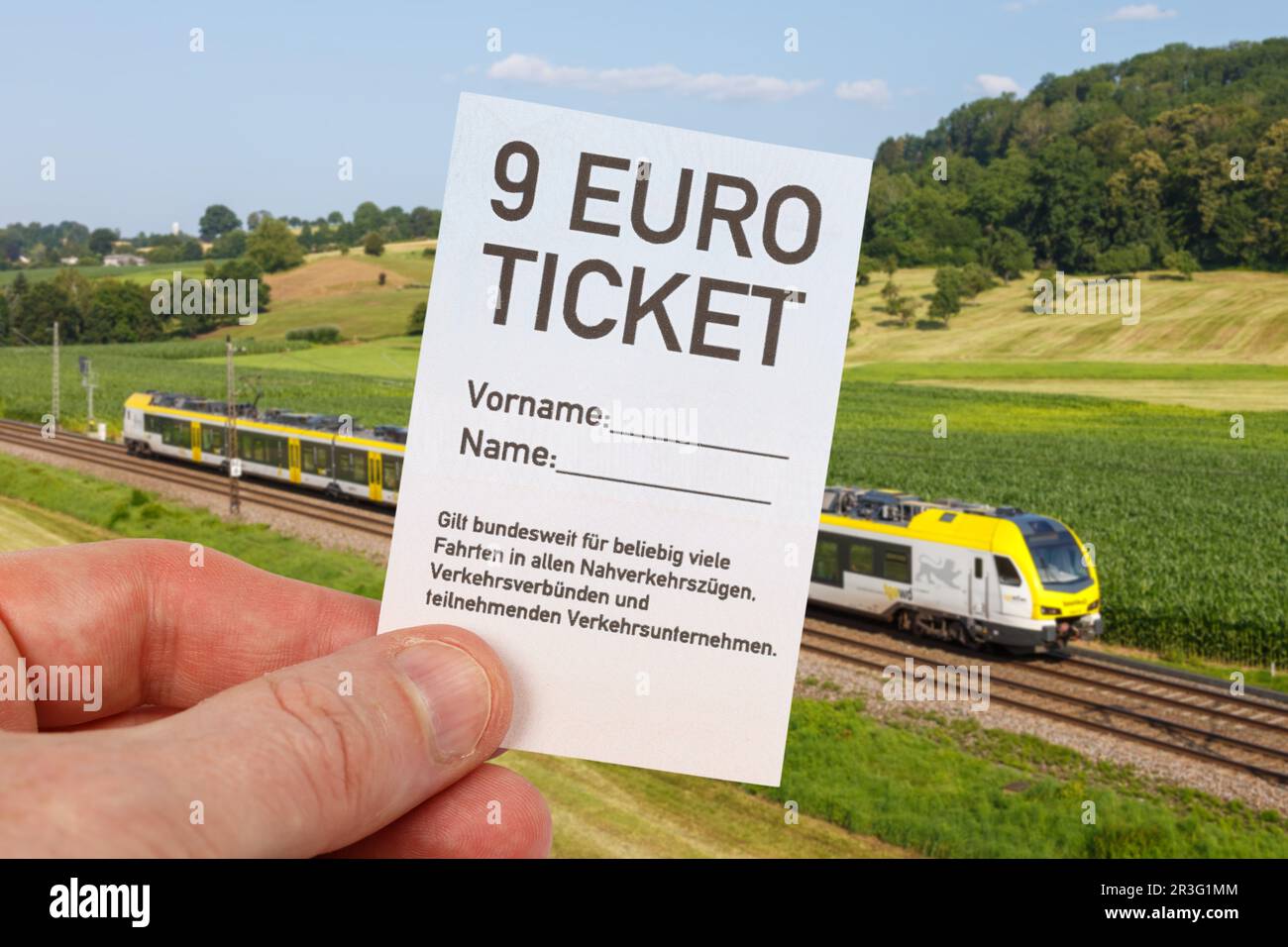 9 Euro ticket 9 Euro ticket with regional train regional train photo ...