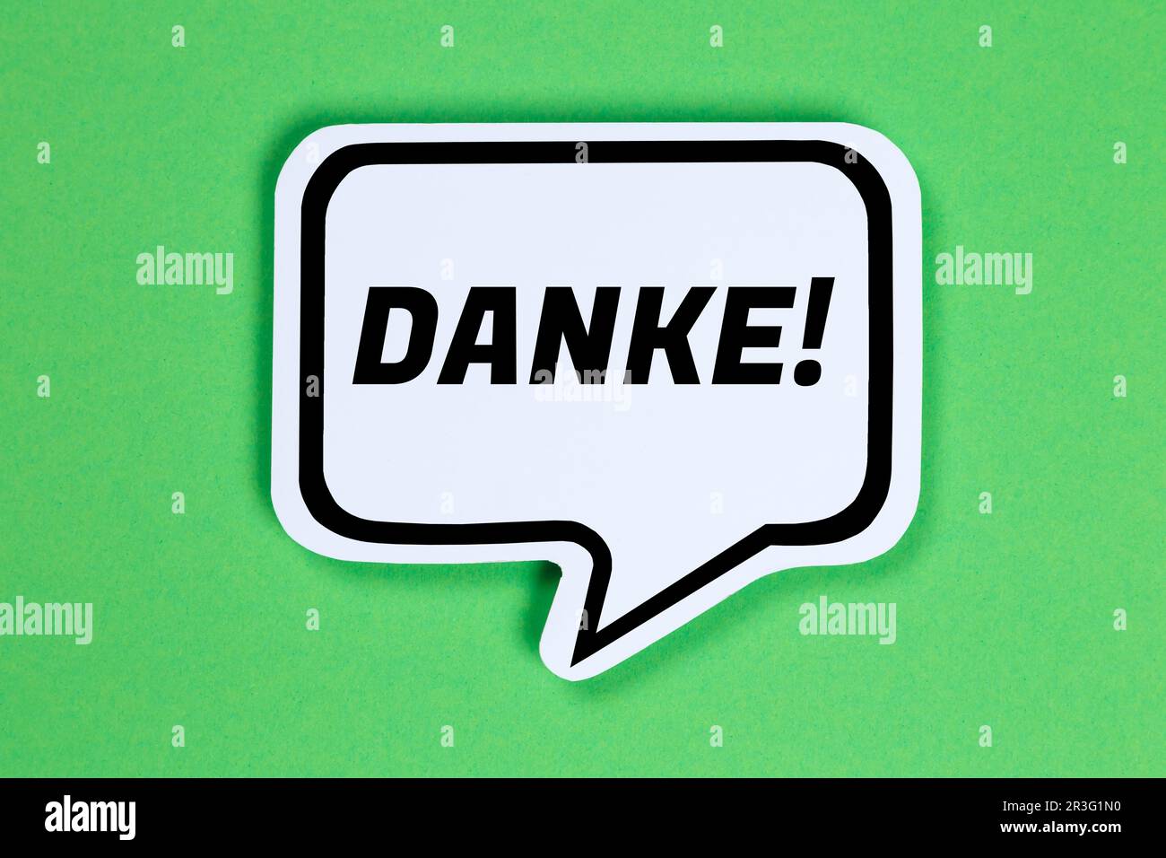 Thank you talk in speech bubble communication concept Stock Photo - Alamy