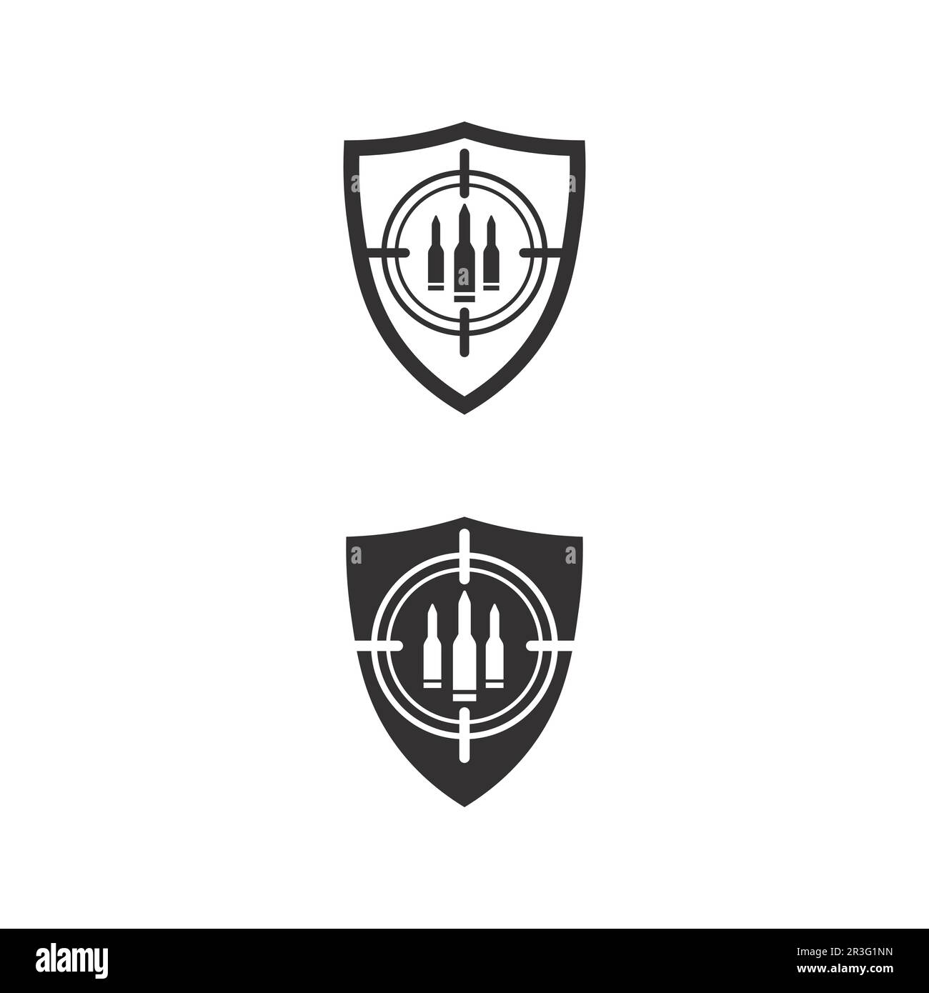 Gun logo and Army soldier sniper shot vector Design Illustration ...