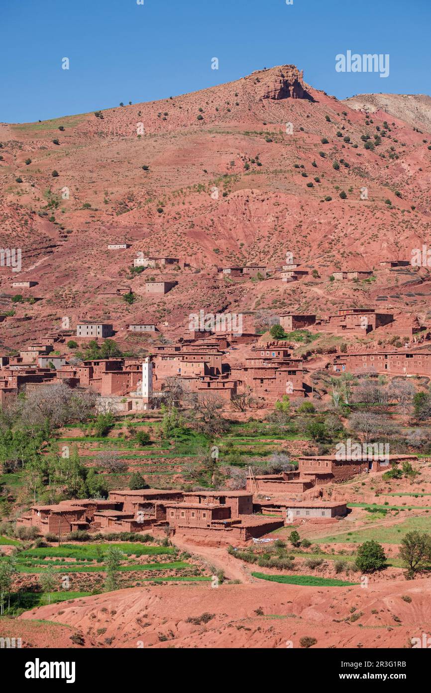 typical mountain landscape, azilal province, Atlas mountain range ...