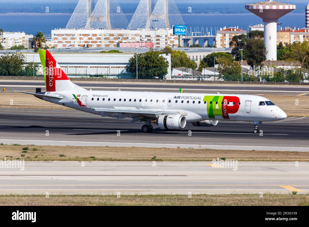 TAP Portugal Express Embraer 190 Aircraft Lisbon Airport in Portugal ...