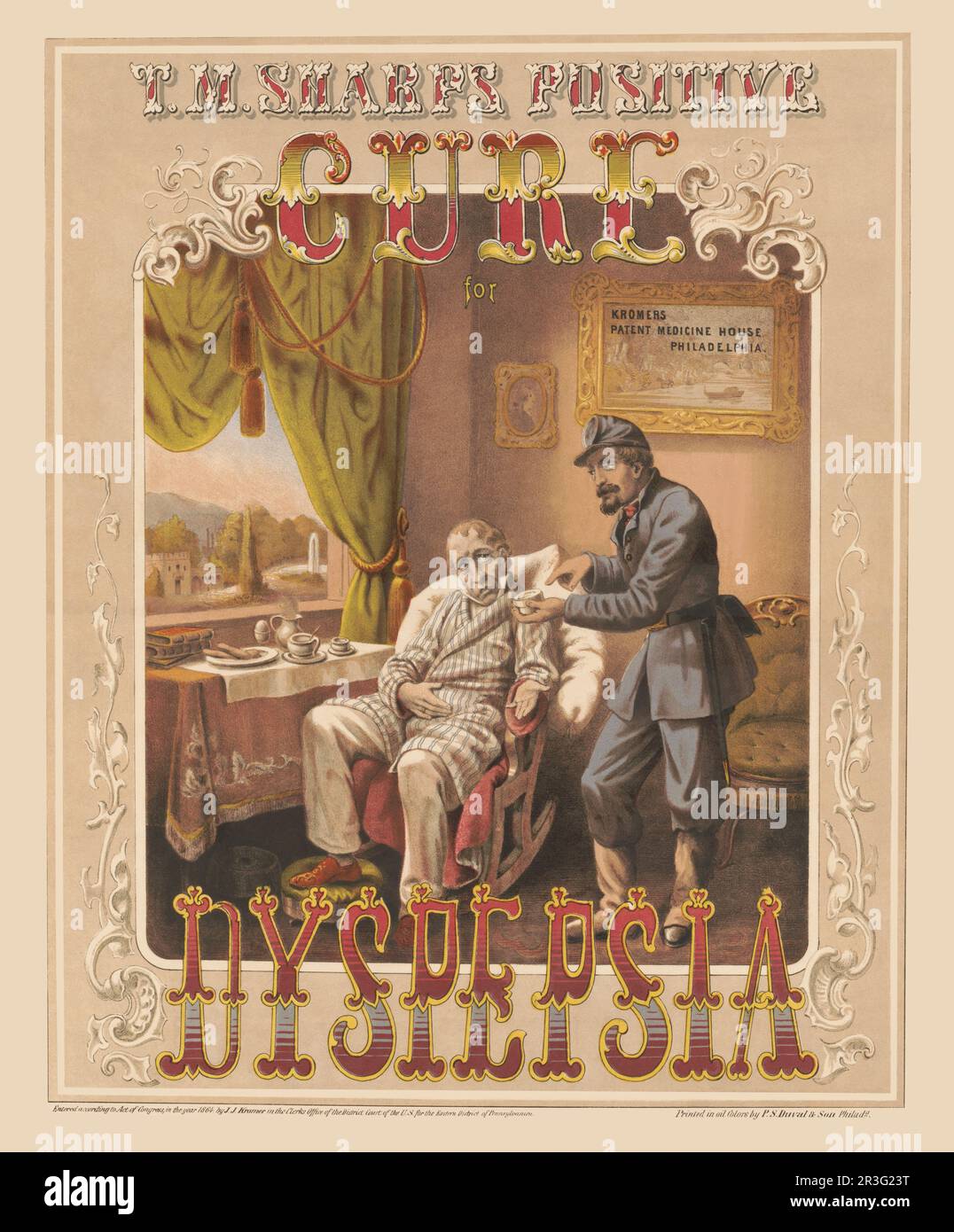 Vintage advertisement T.M. Sharps positive cure for dyspepsia Stock ...