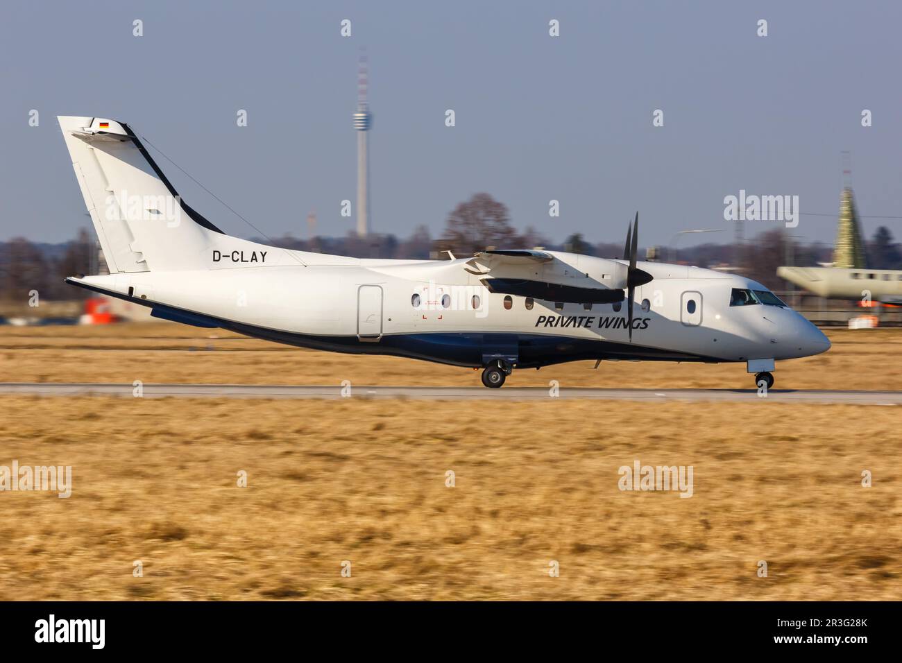 Private Wings Dornier 328 aircraft Stuttgart Airport in Germany Stock ...
