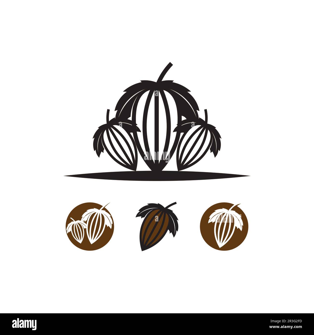 chocolate logo and cocoa icon and vector design nut and nut delicious ...