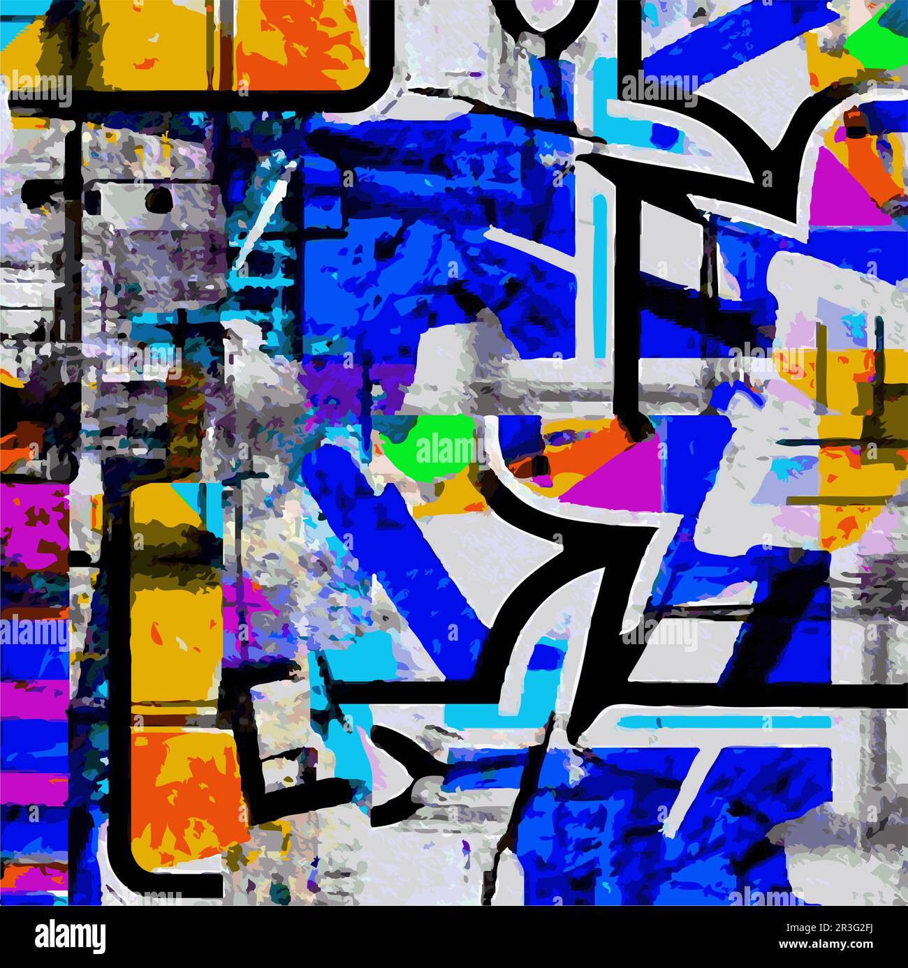 Vector Illustration Abstract Shapes Movement Geometric Fluid Design ...