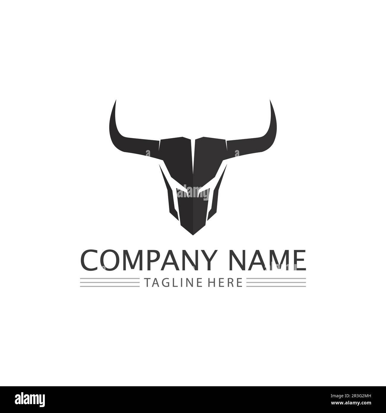 Bull and buffalo head cow animal mascot logo design vector for sport ...