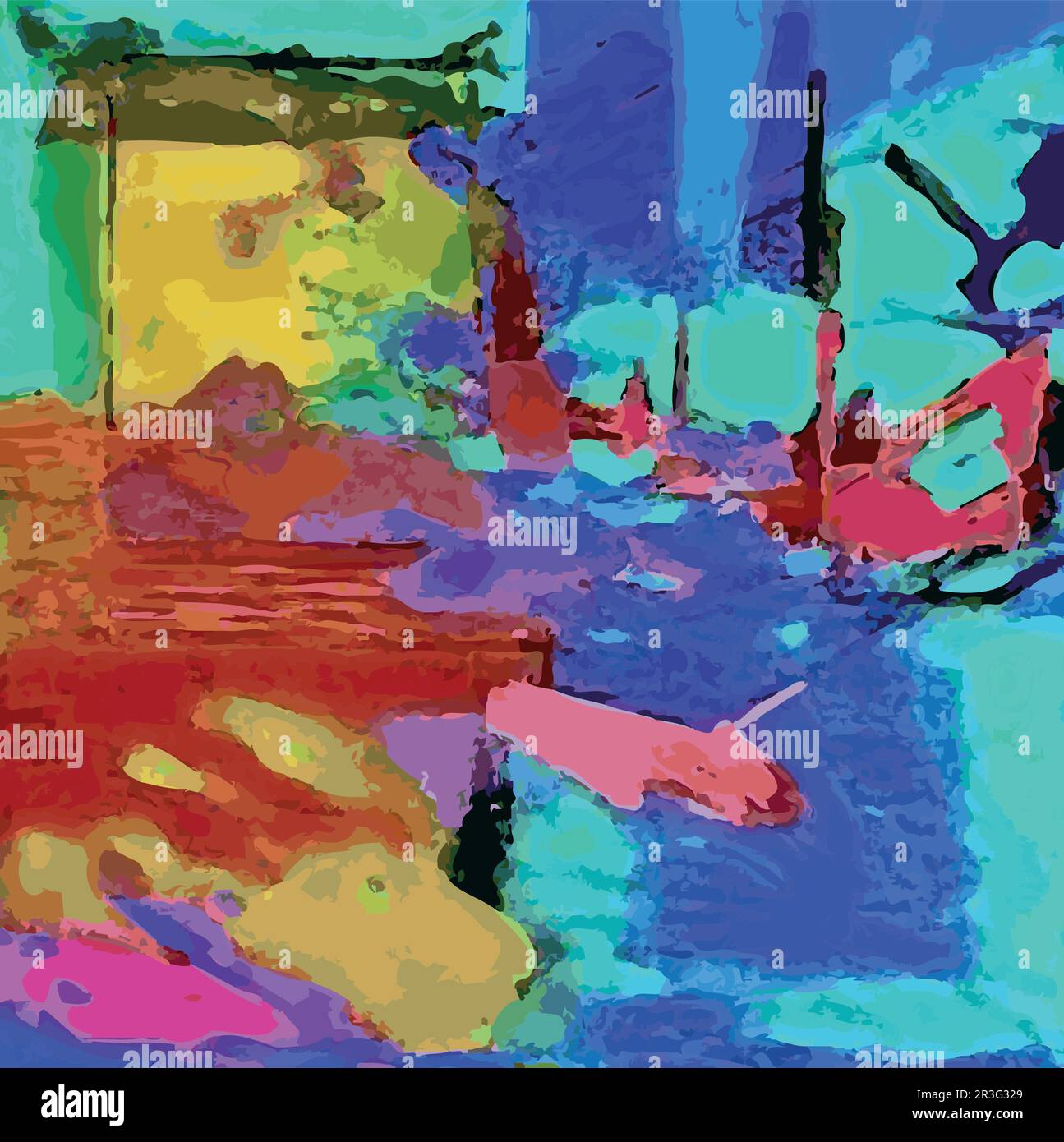 Vector Illustration Abstract Shapes Movement Geometric Fluid Design ...