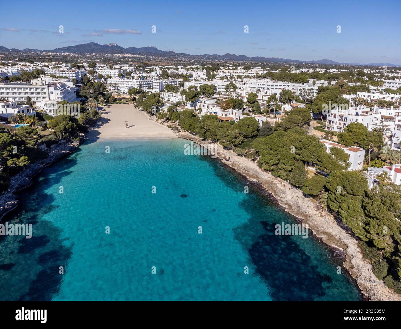 cala Gran, Cala d'Or, Santanyi, Mallorca, Balearic Islands, Spain Stock ...