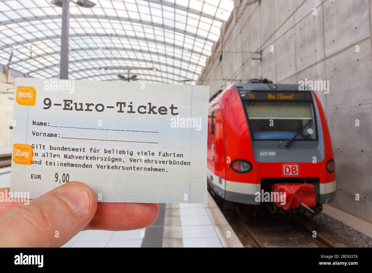9 Euro ticket 9 Euro ticket with regional train regional train photo ...