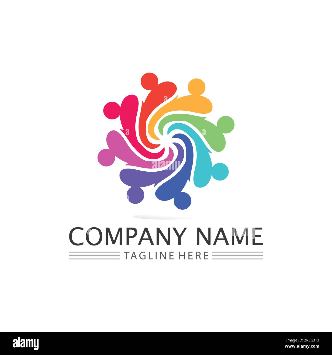 succes people logo team work brand and business logo, vector community ...