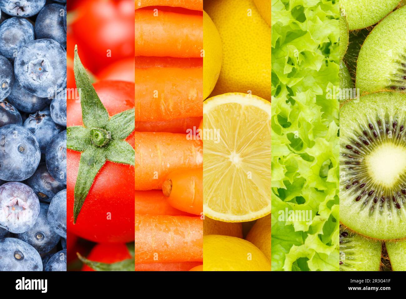 Fruits fruit and vegetables collage collection background with berries ...