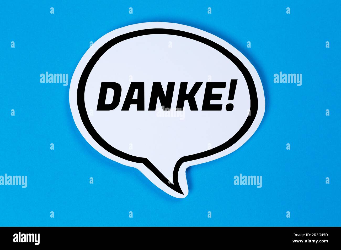 Thank you talk in speech bubble communication concept Stock Photo - Alamy