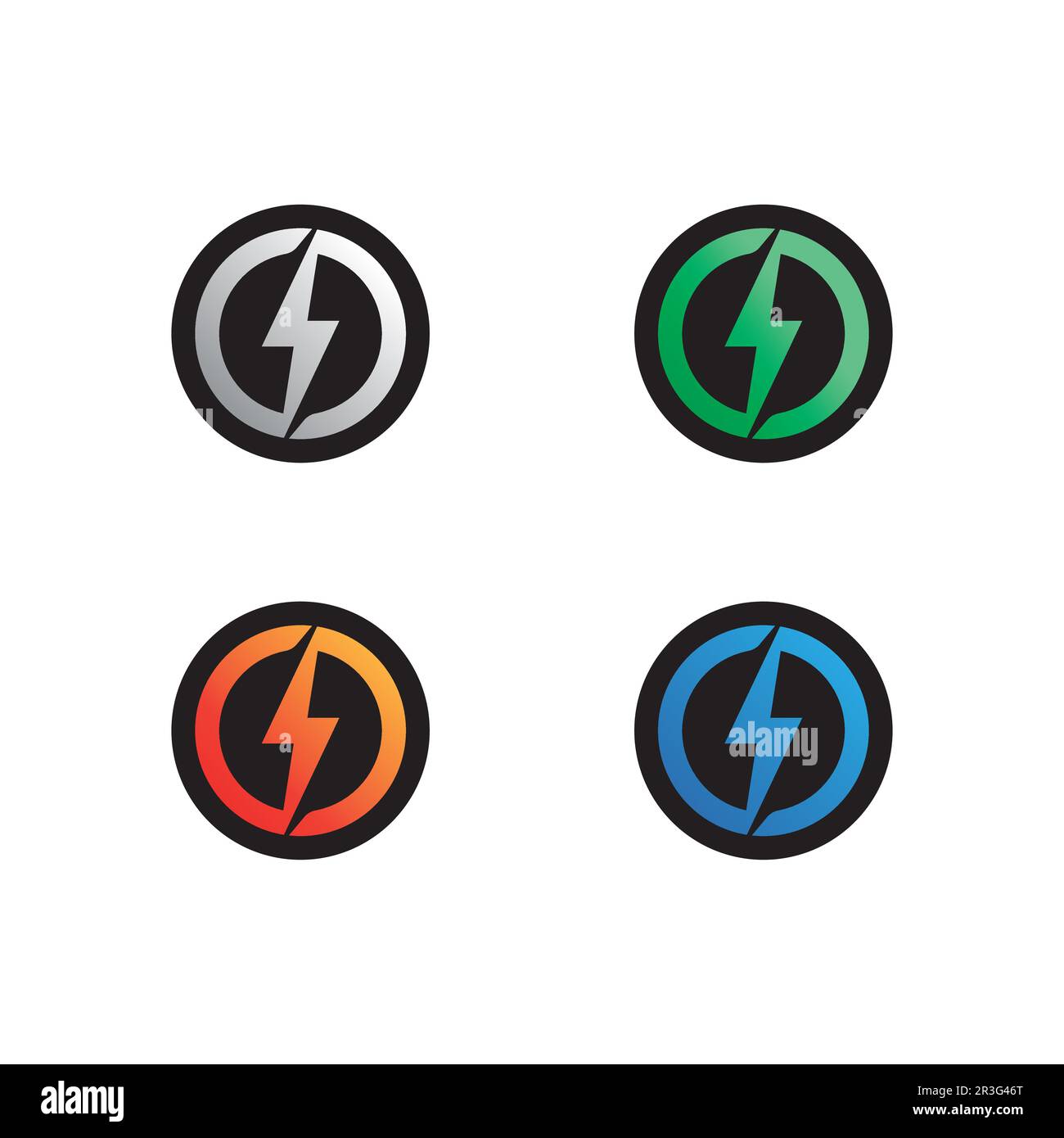 the power vector, flash ogo and thunderbolt and icon electricity ...