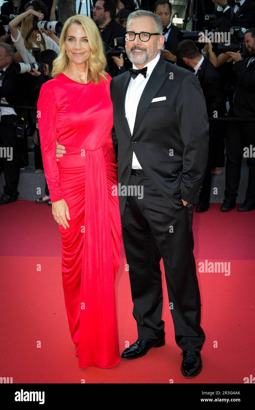 Cannes, France. 23rd May, 2023. (L-R) Nancy Carell and Steve Carell ...