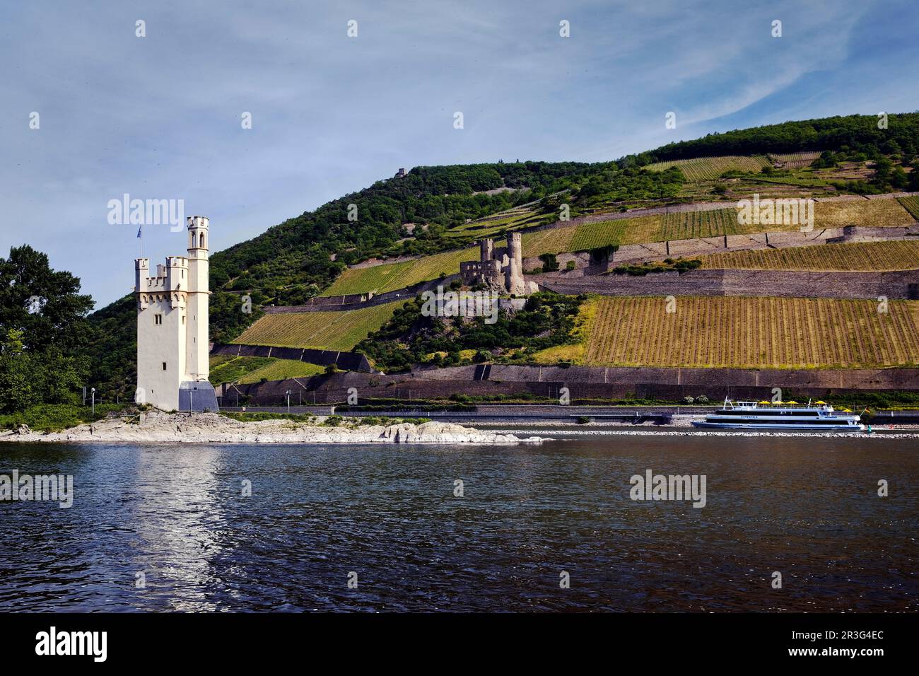 Bingen Mouse Tower and Ehrenfels Castle, Upper Middle Rhine Valley ...