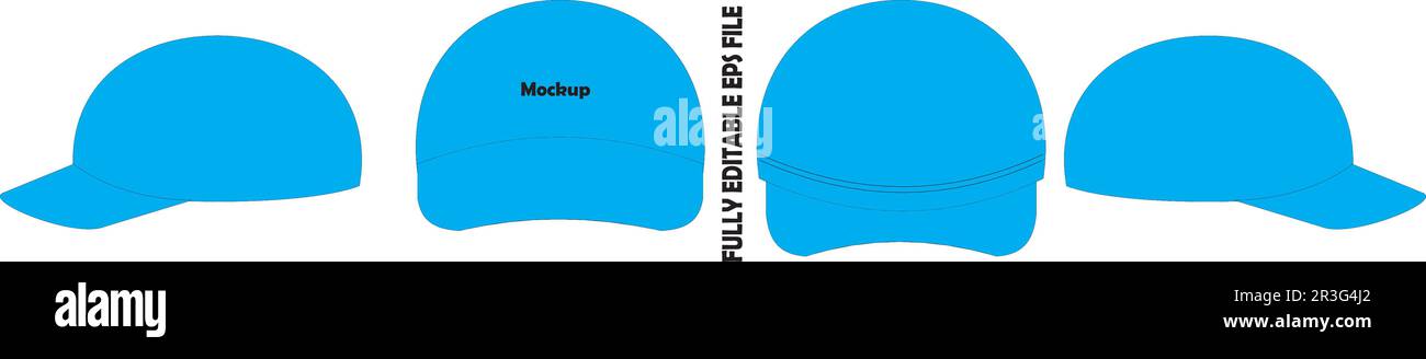 Cycling Caps Mock up Stock Vector Image & Art - Alamy