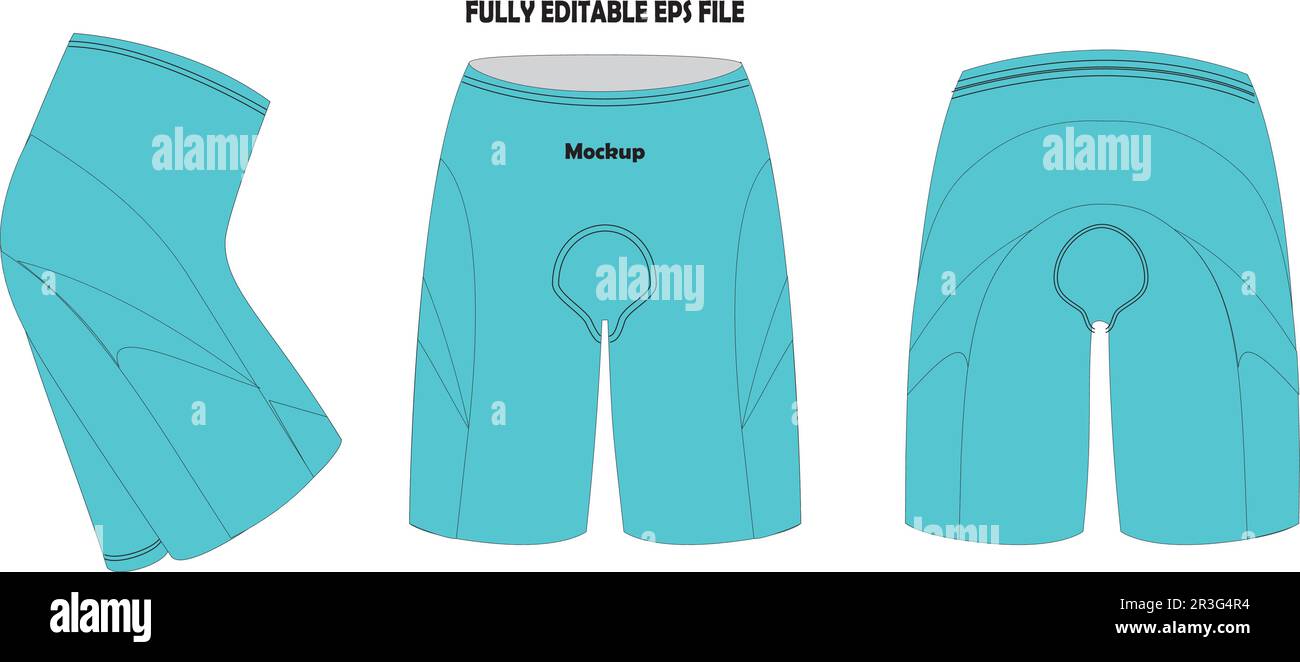 Cycling Shorts Mock up Stock Vector Image & Art - Alamy