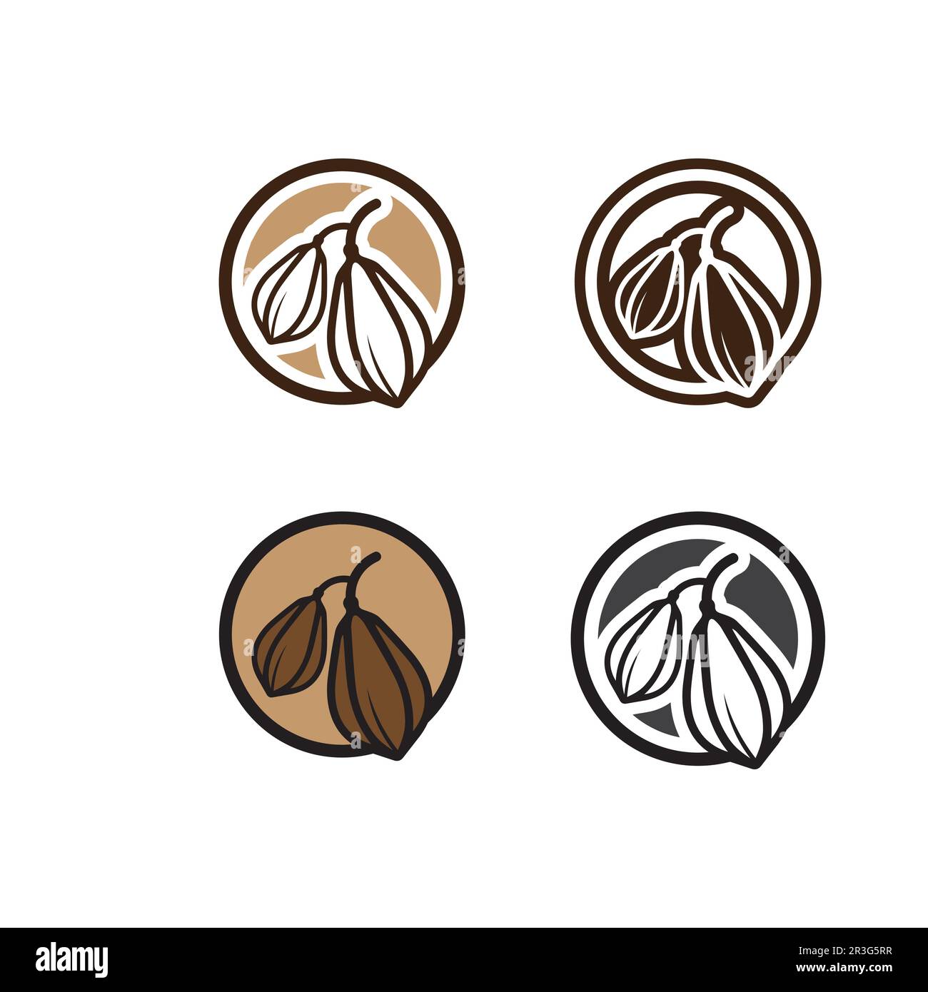 chocolate logo and cocoa icon and vector design nut and nut delicious ...