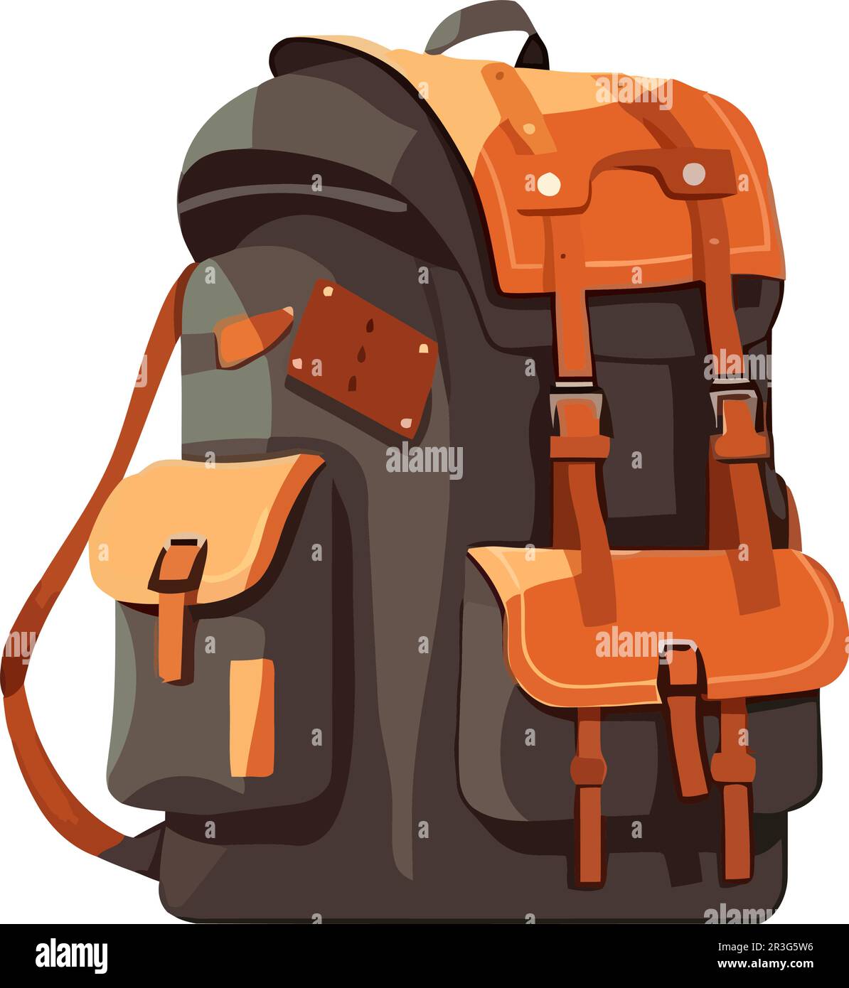 Hiking backpack symbolizes adventure and exploration Stock Vector Image ...