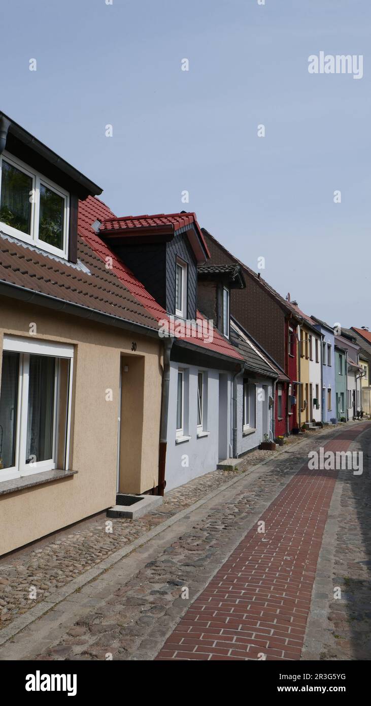 Old town alley in Barth, Mecklenburg Western Pomerania Stock Photo - Alamy